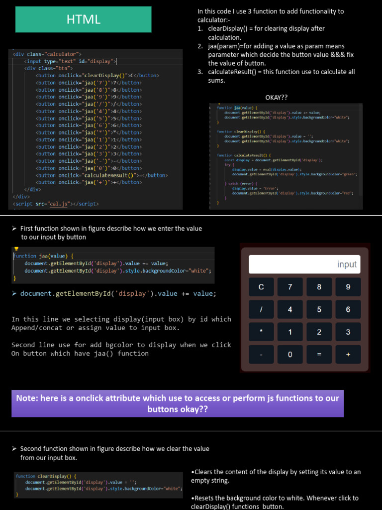 Js Cal Explain | PDF