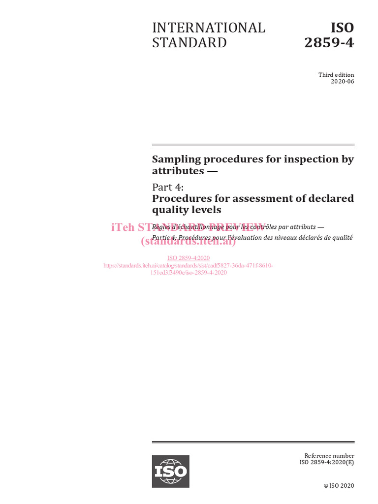 ISO-2859-4-2020 | PDF | International Organization For Standardization ...