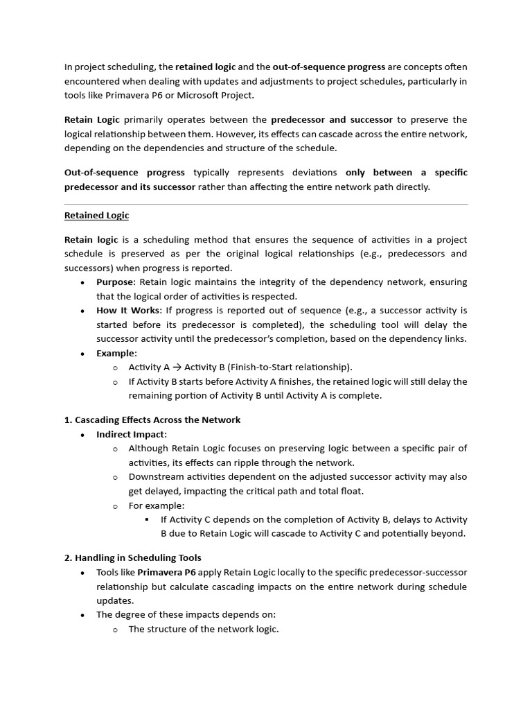 Retained logic vs out of sequence | PDF | Logic