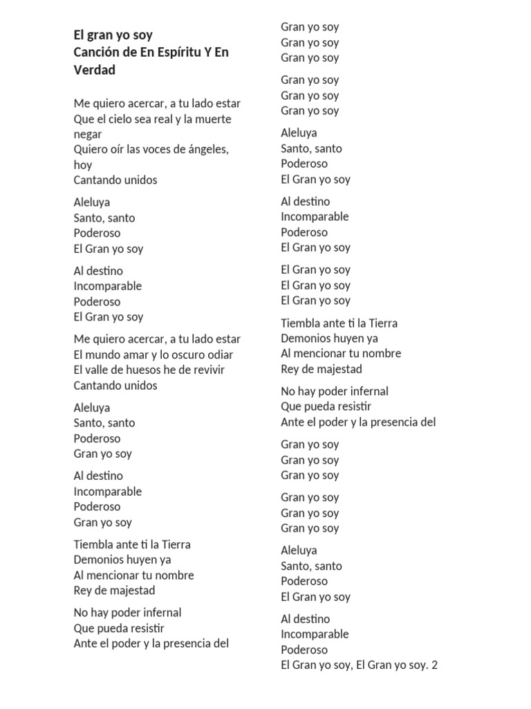 Coros de Fuego: El Gran Yo Soy | PDF | Cristo (título) | Jesús