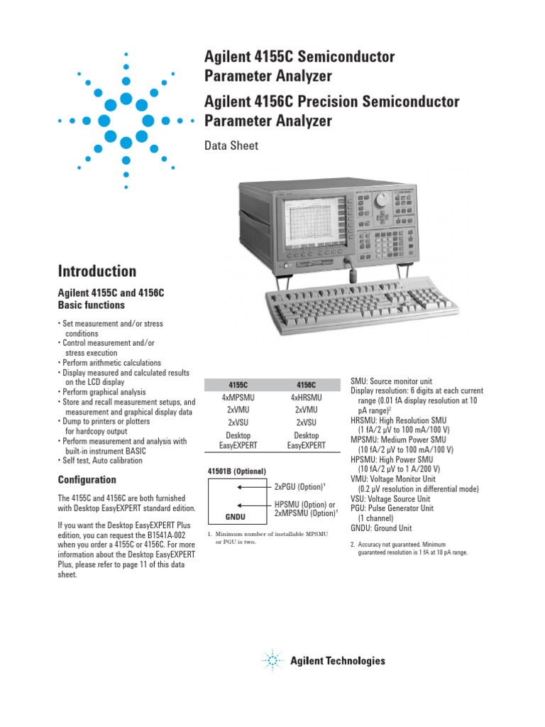Agilent 4155C | PDF | Capacitor | Computer Data Storage