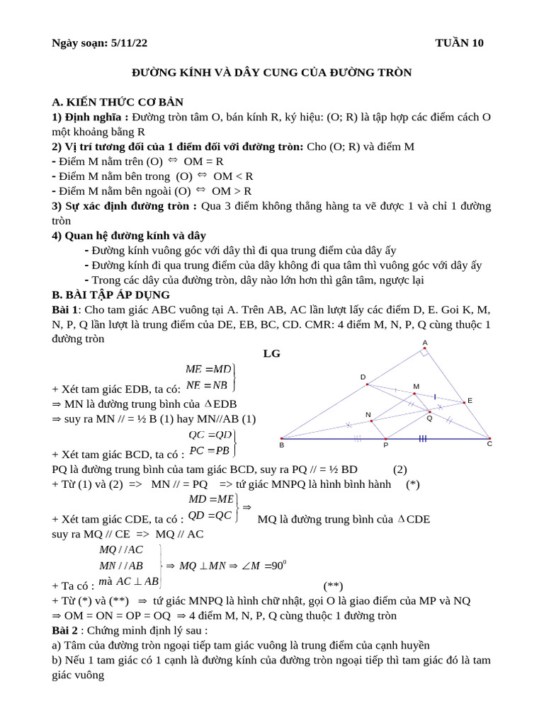 Giao An Toan 9 - Buoi 2 - Tuan 10 | PDF