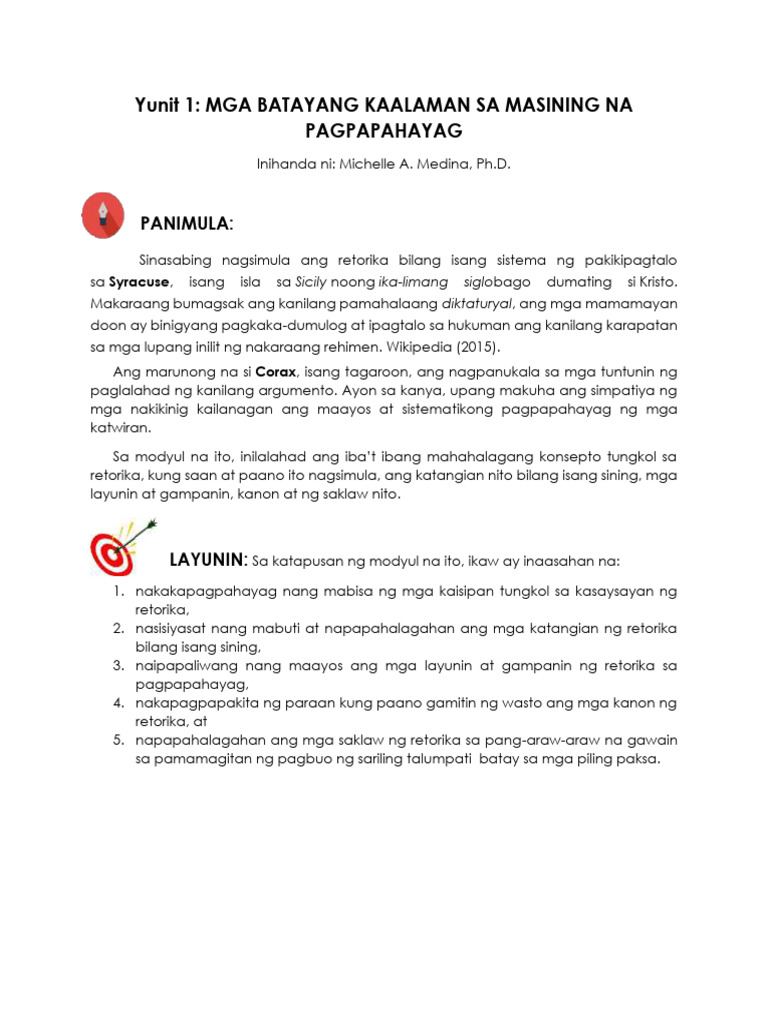 Aralin1 Masining | PDF