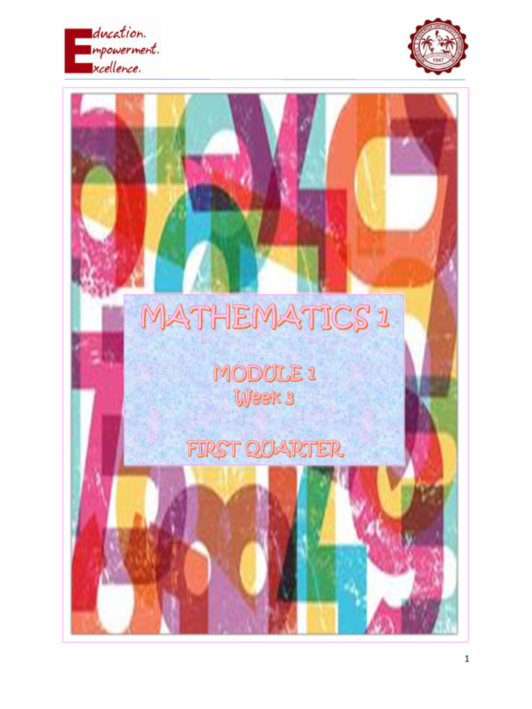 Math 1 Module 1 QTR 1 - Week 3 - FDL | PDF | Economy Of The Philippines | Foreign Exchange Market