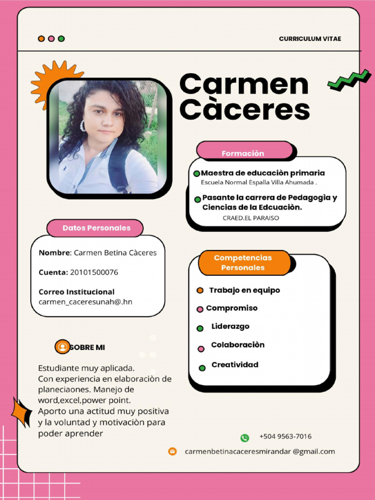 Carmen Caceres - Documentos | PDF