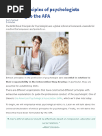 APS Code of Ethics | PDF | Informed Consent | Psychologist