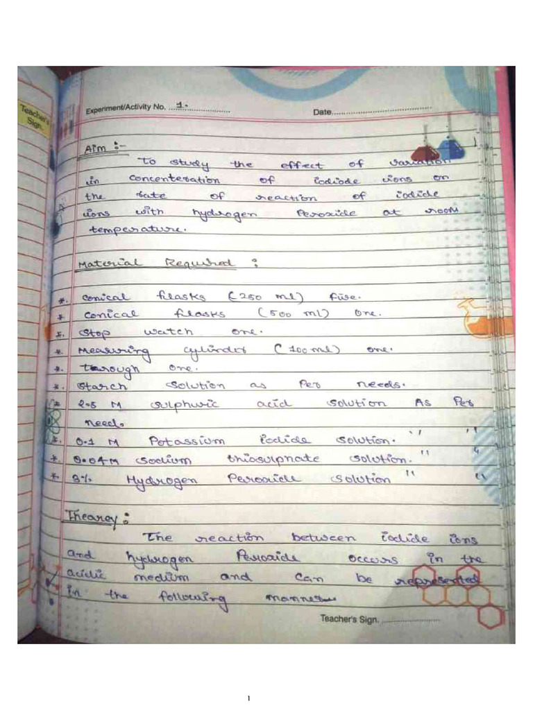 Chemistry Lab Manual Class 12th | PDF