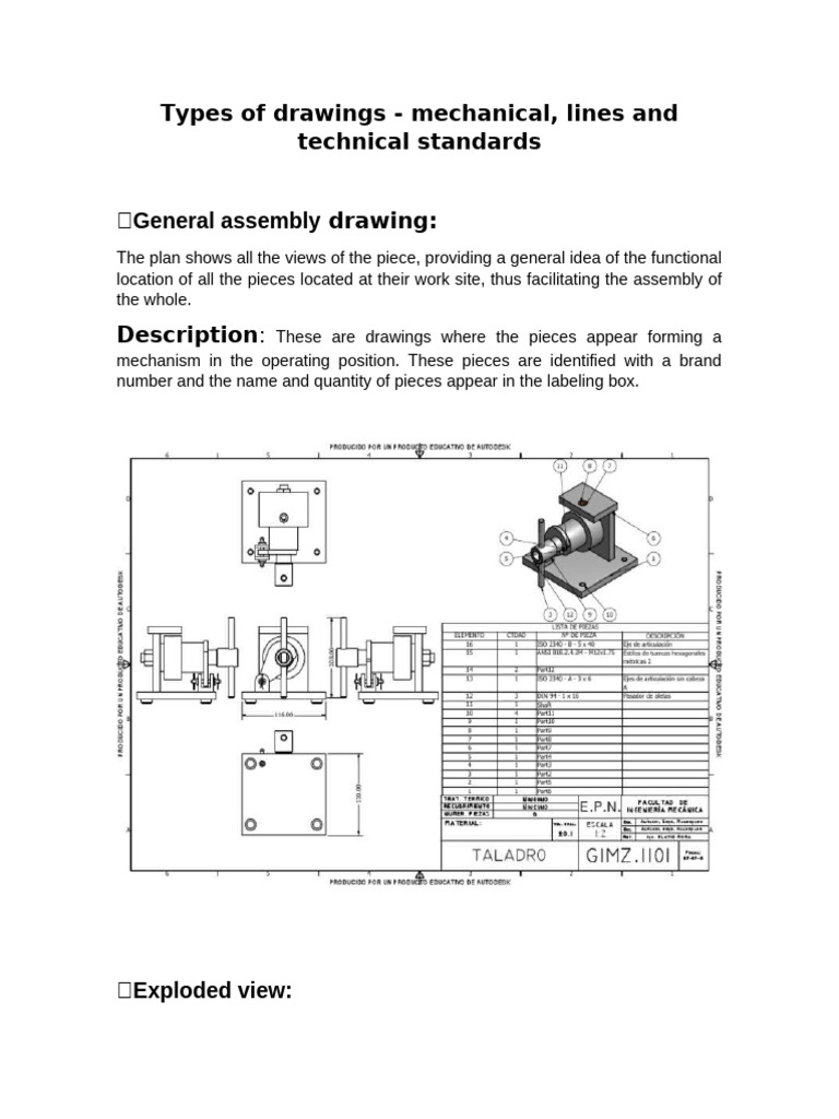 Types of Technical Mechanical Plans | PDF | Geometry
