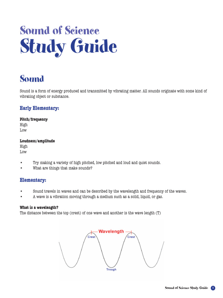 ZM Sound of Science-Study-Guide | PDF | Ear | Electric Charge