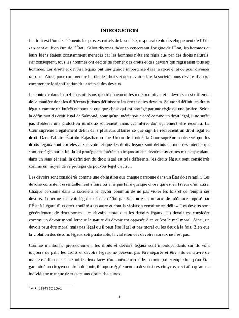 Droits Et Devoirs Légaux | PDF | Loi | Propriété