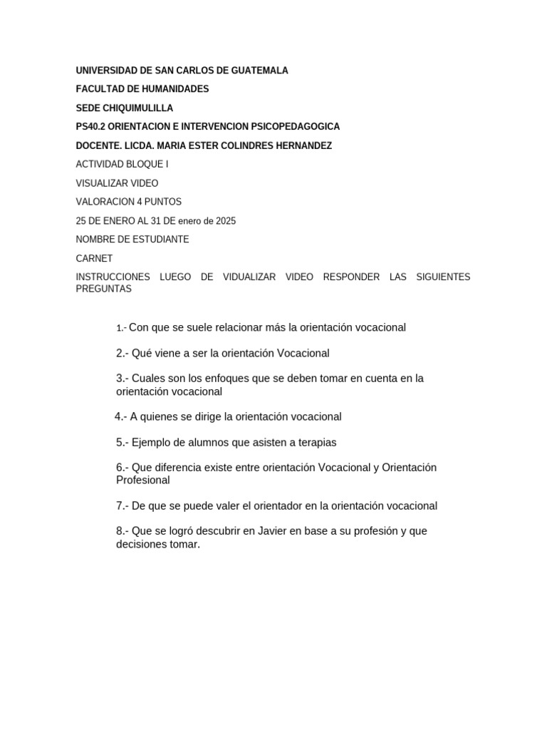 Actividad Ps40.2 Visualizar Video | PDF