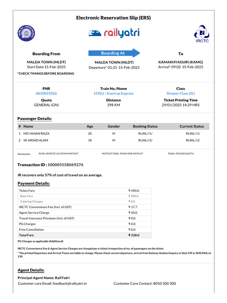 Ticket 4 | PDF | Identity Document
