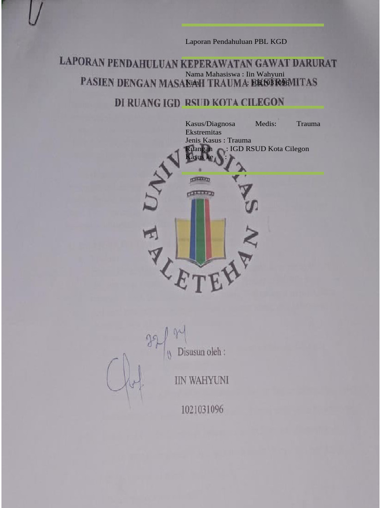 LP Gadar Trauma | PDF