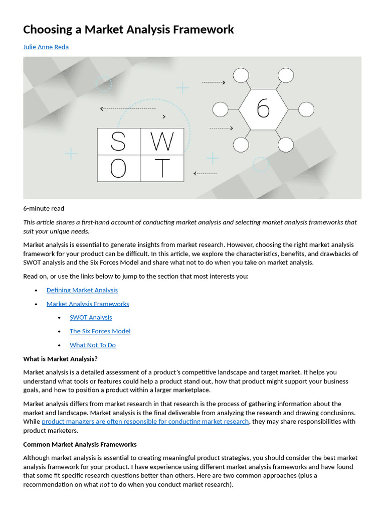 PMI_Choosing a Market Analysis Framework | PDF | Swot Analysis ...