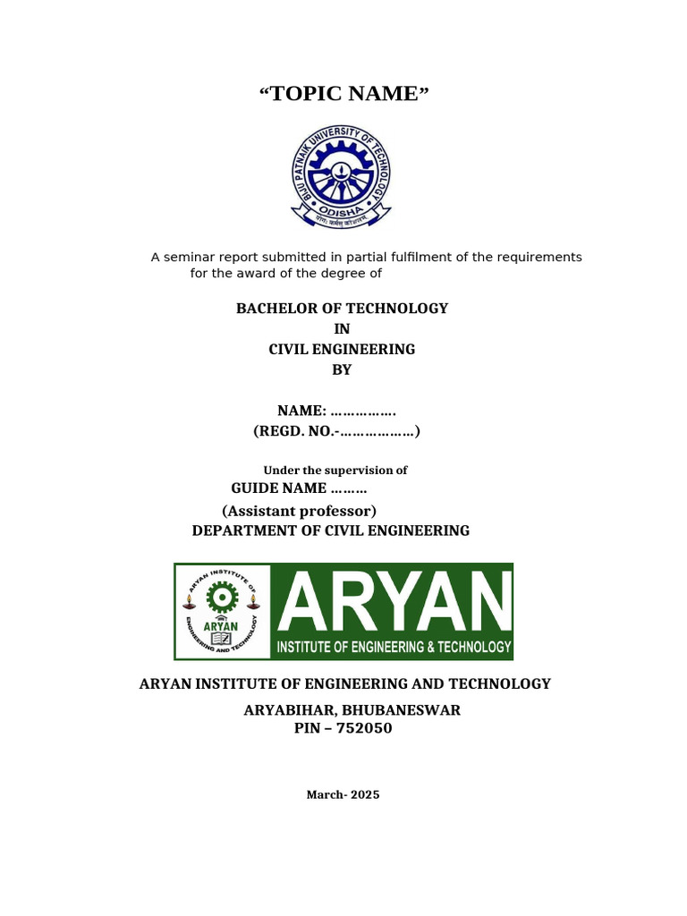 Seminar Sample Format | PDF