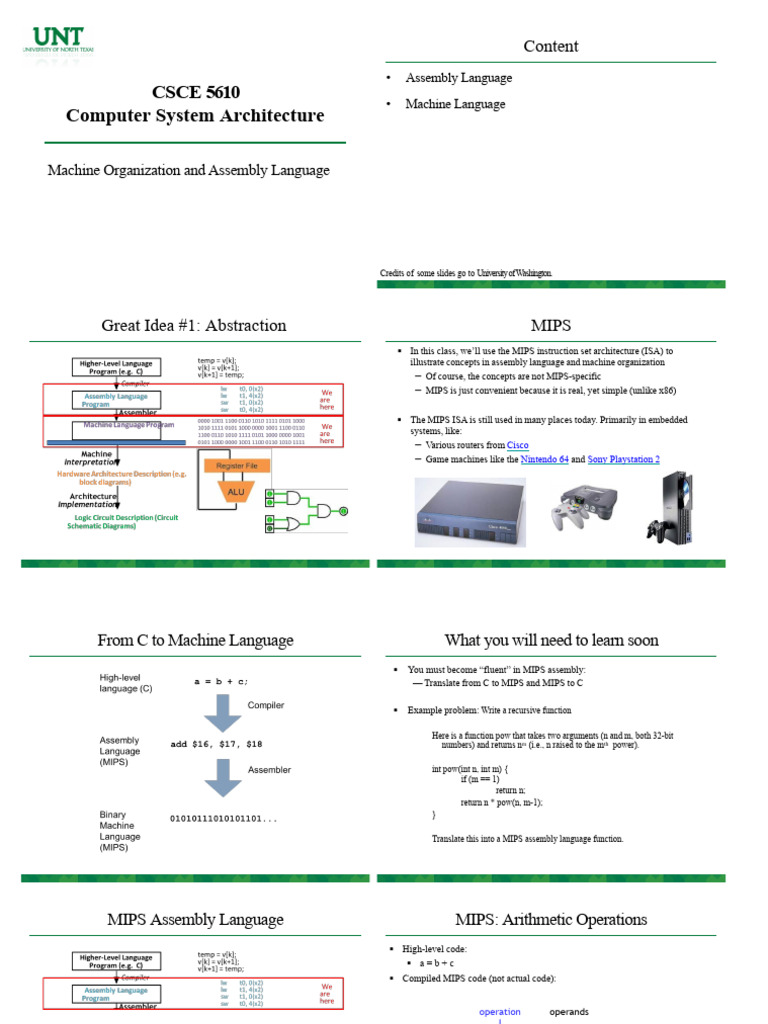 CSCE 5610 Computer System Architecture: Content | PDF | Pointer (Computer Programming ...