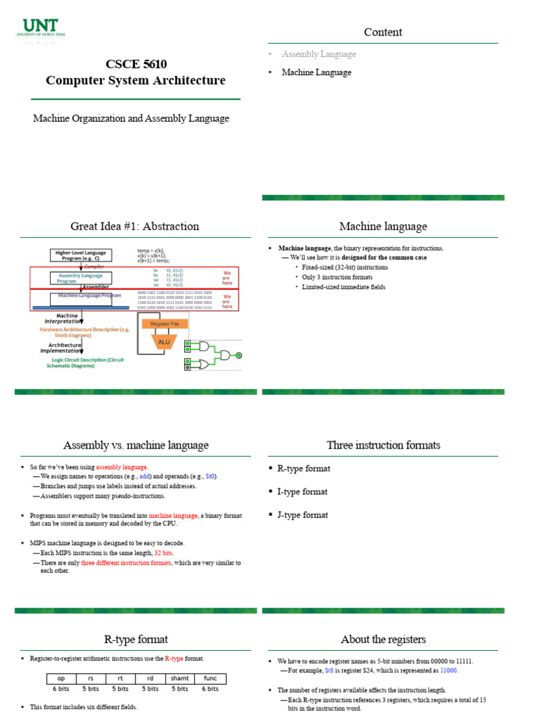 03 Machine+Organization+and+Assembly+Language | PDF | Assembly Language | Office Equipment