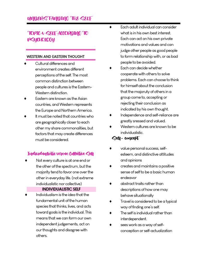 T5 Self Acc To Westeast Thought TBC Pic | PDF | Confucianism | Individualism