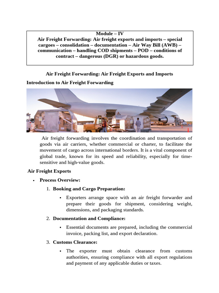 Module 4 Air Cargo | PDF | Business