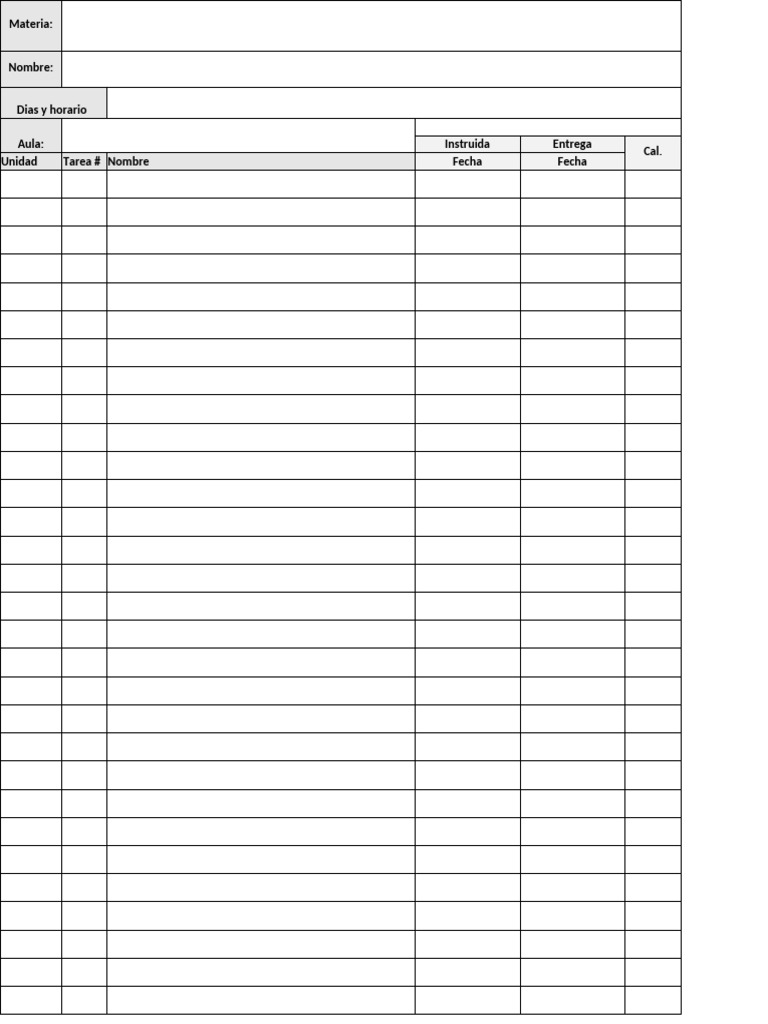 Formato Tareas | PDF