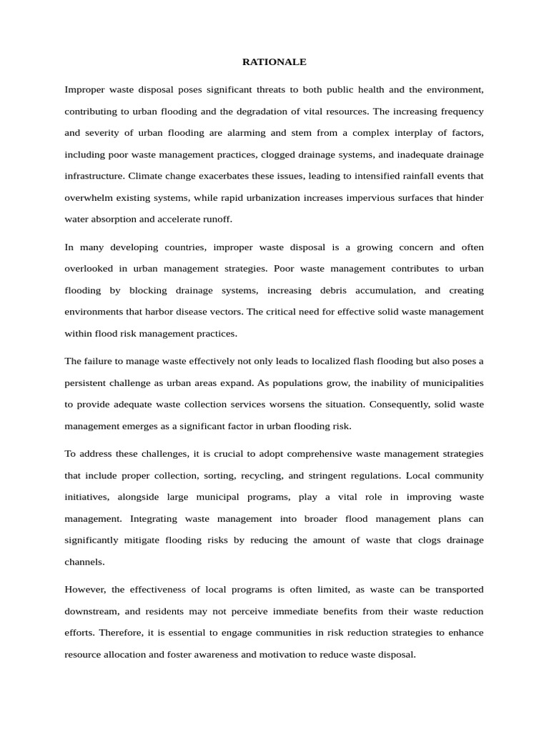 RATIONAL1 - Copy | PDF | Flood | Waste Management