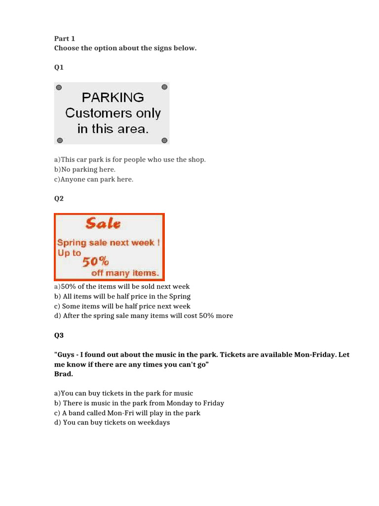 B1 Reading practice with answers by Yusuf Mirjonov | PDF
