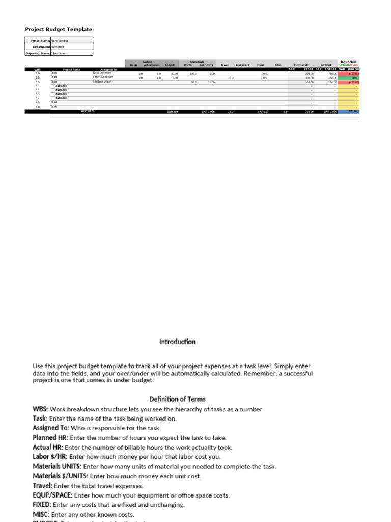 Free Budget Template ProjectManager ND23 | PDF | Project Management