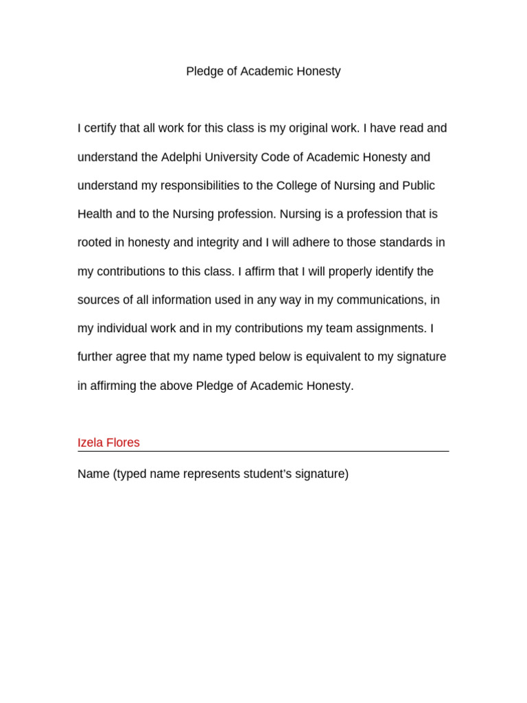 Pledge of Academic Honesty (9) 2 | PDF