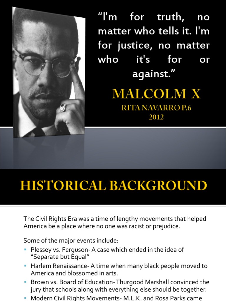 Malcolm X | PDF | Malcolm X | African American Civil Rights Movement ...