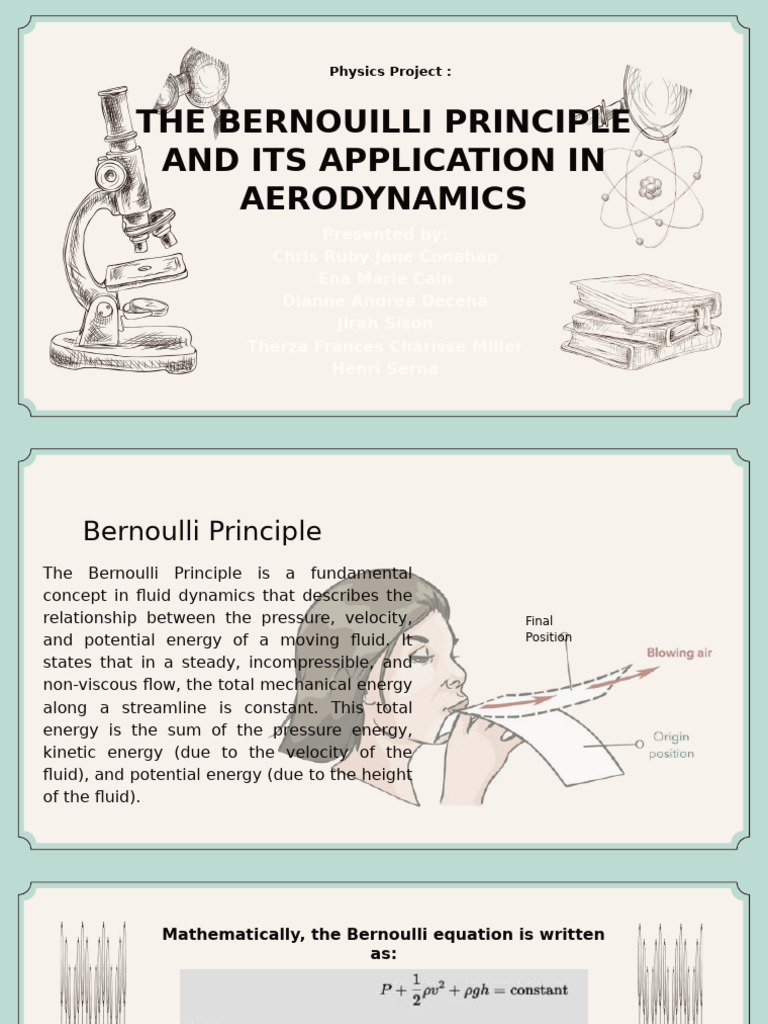 Bernoulli Principle in Aerodynamics | PDF | Lift (Force) | Fluid Dynamics
