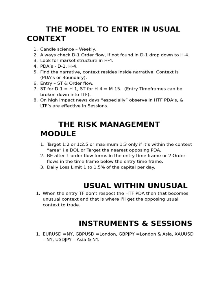 Trading Strategy and Risk Management Guide | PDF