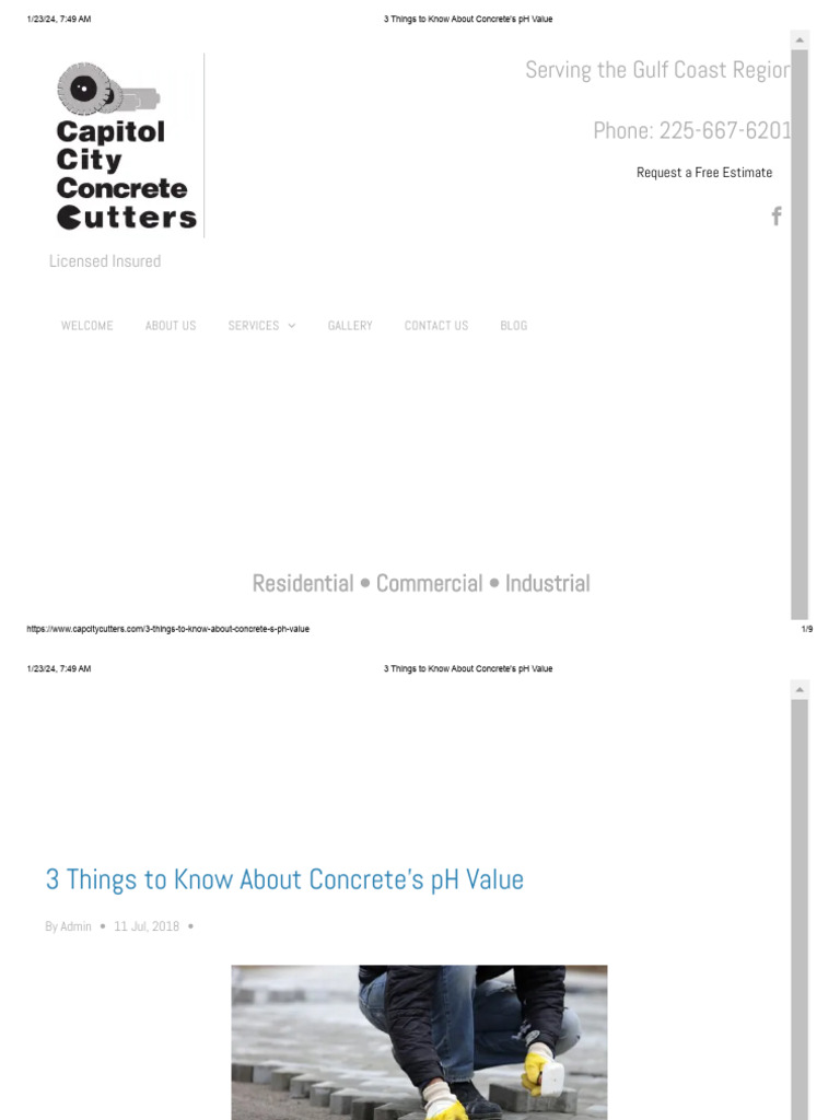 3 Things To Know About Concrete's PH Value | PDF | Concrete | Ph