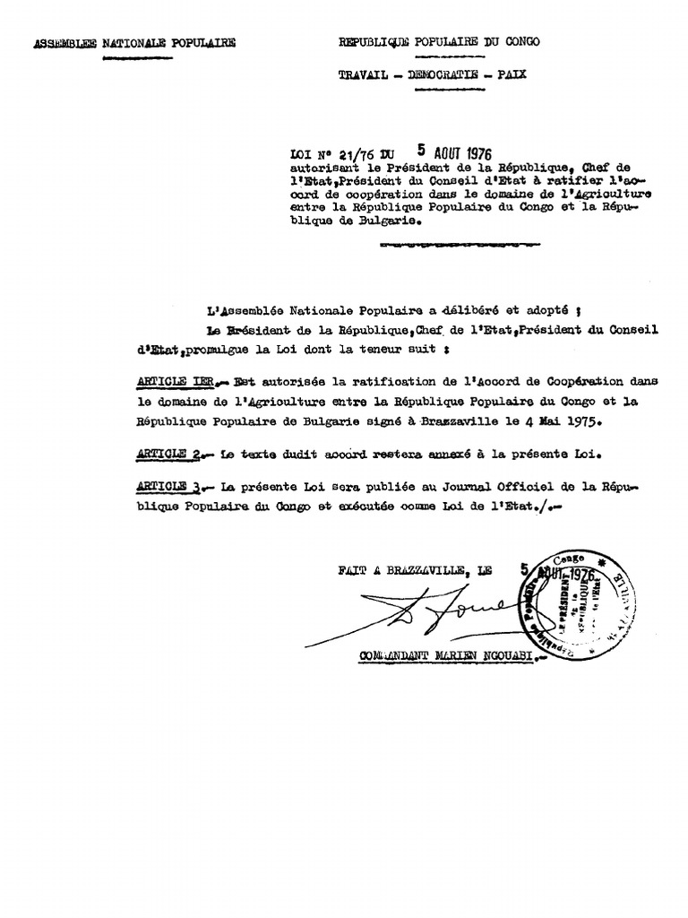 Congo Loi 1976 21 | PDF