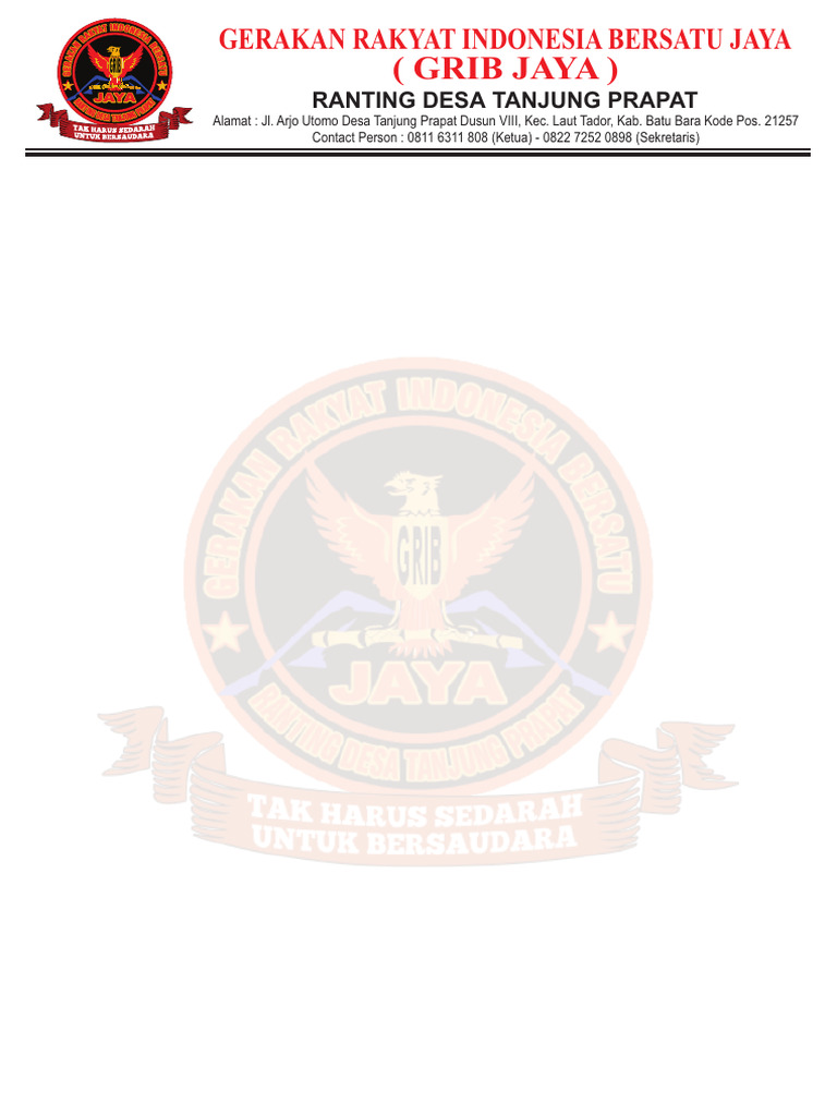 Kop Surat Tj. Prapat (Grib Jaya) | PDF