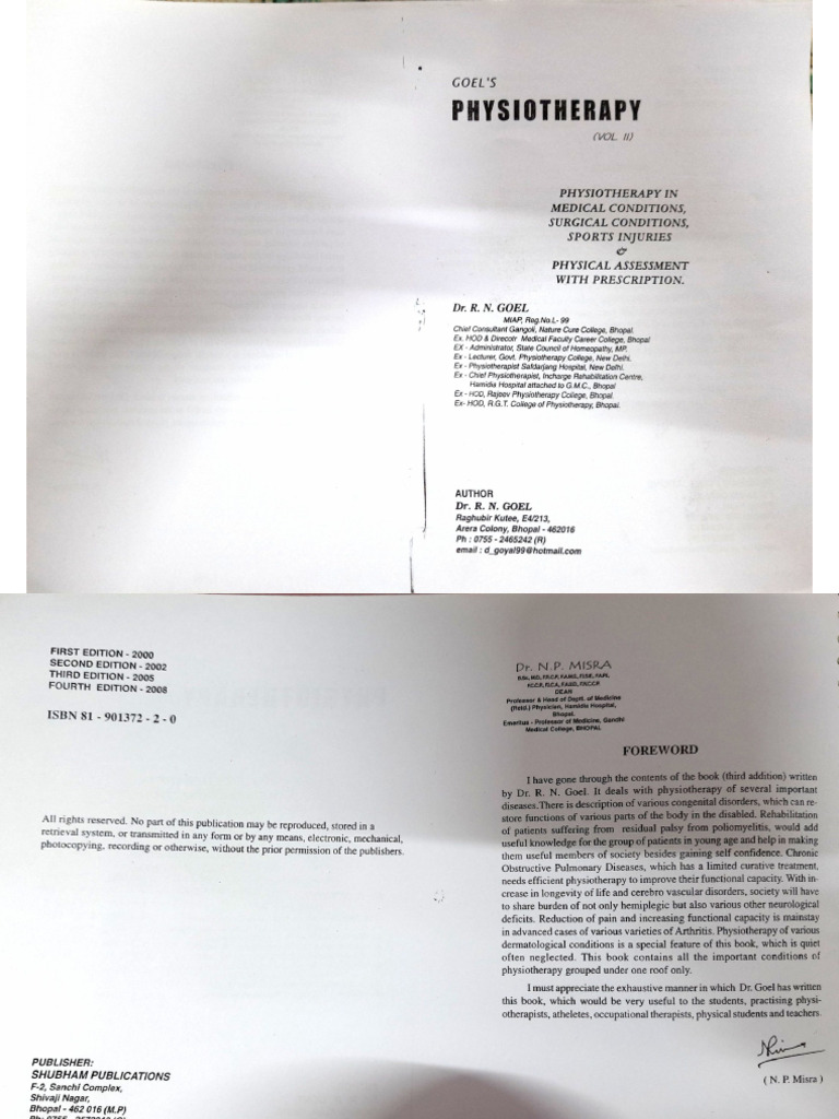 Goel's Physiotherapy | PDF