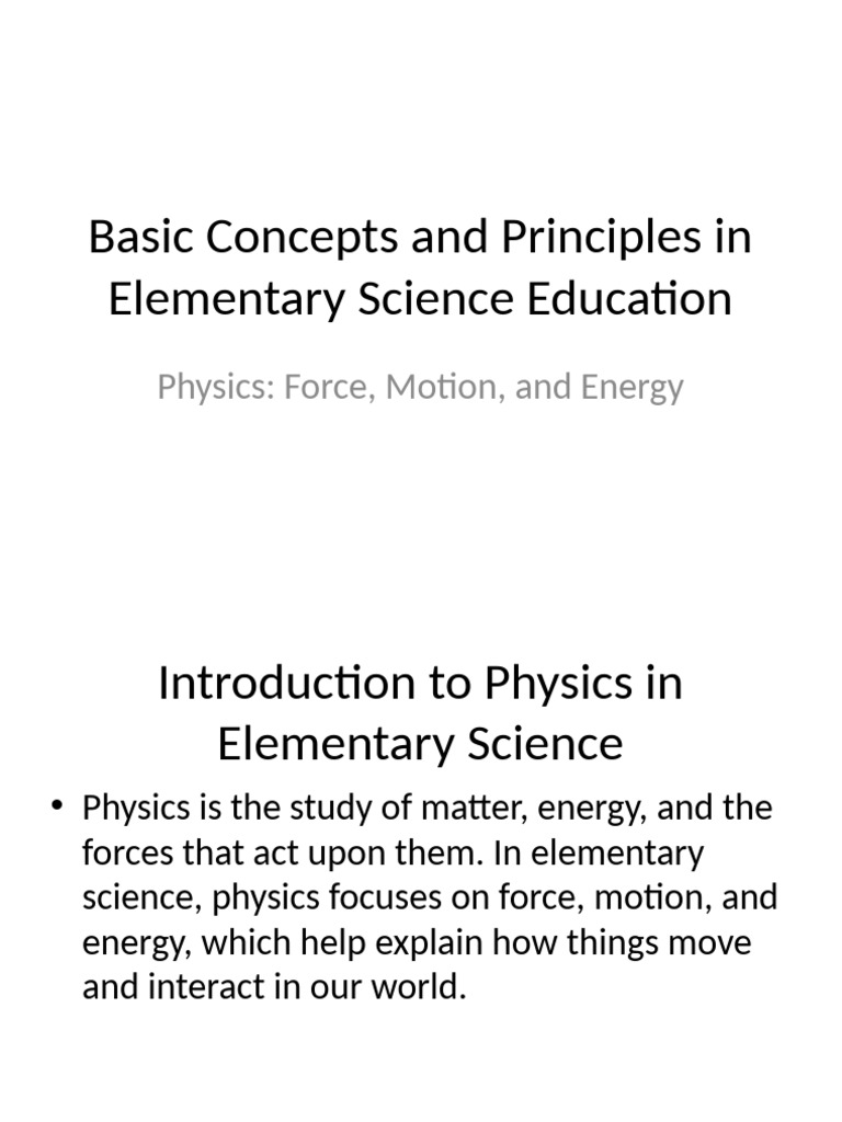 Elementary Physics: Force, Motion, Energy | PDF