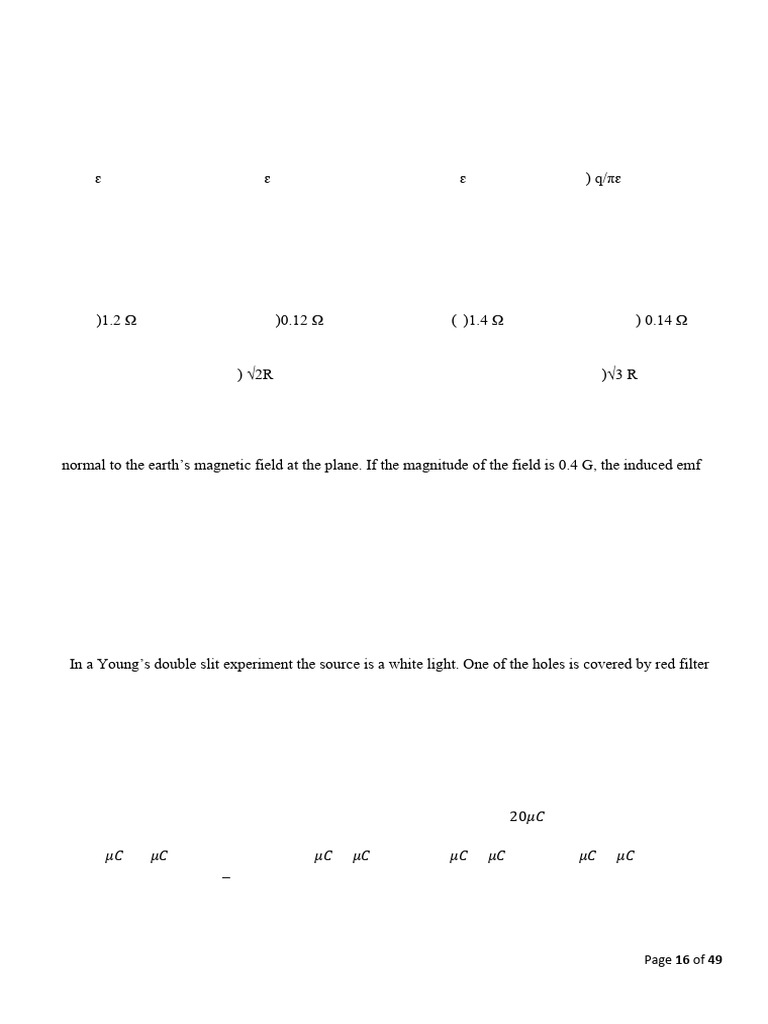 12 PHYSICS SP 2024-25 | PDF | Inductor | Diffraction