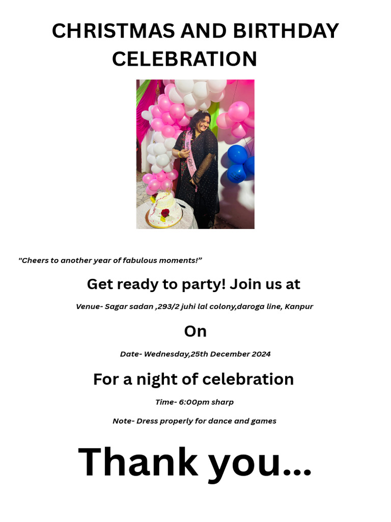 Christmas and Birthday Celebration PDF | PDF