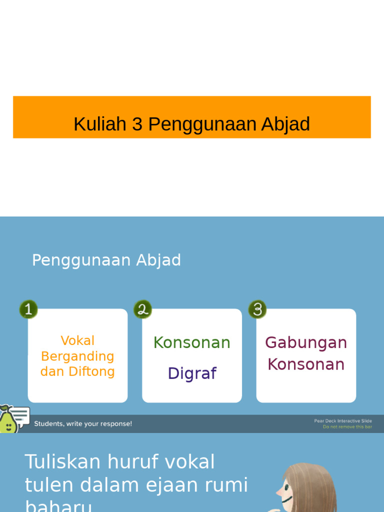 Kuliah 3 Penggunaan Abjad | PDF