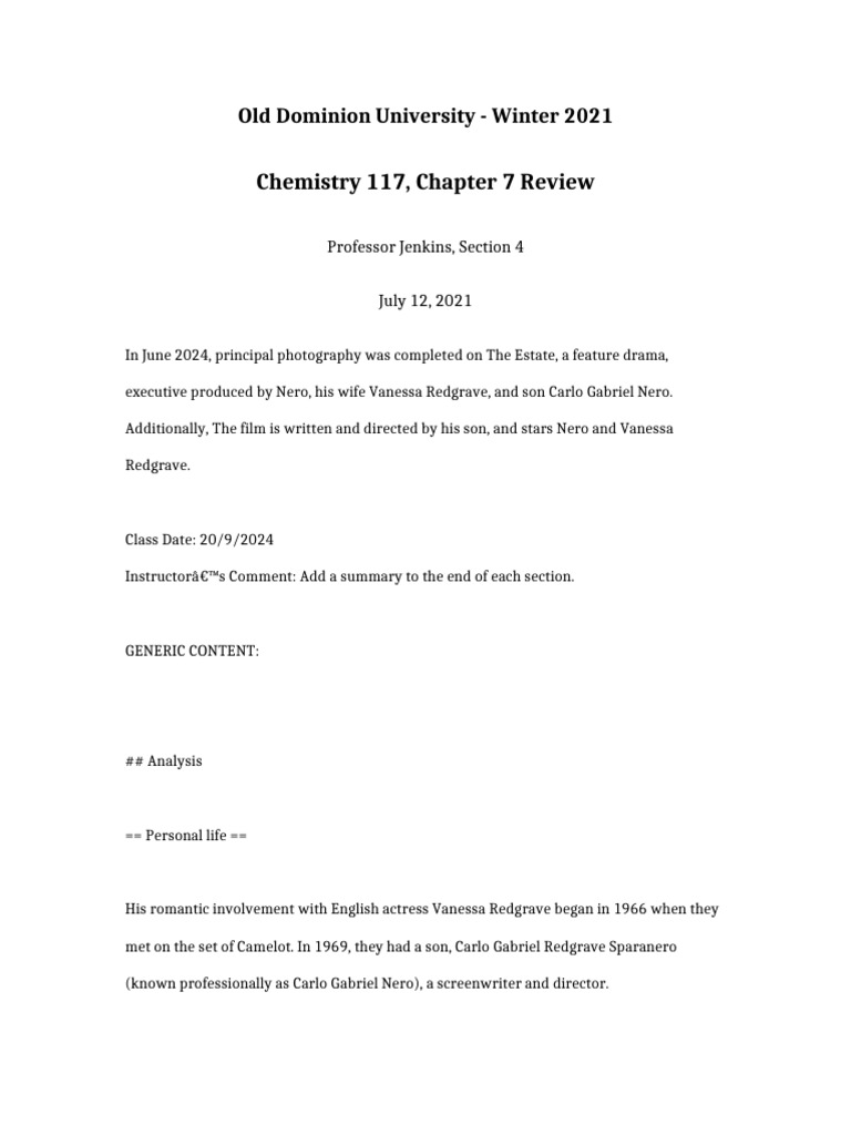 CHEMISTRY_117_CHAPTER_7_REVIEW | PDF