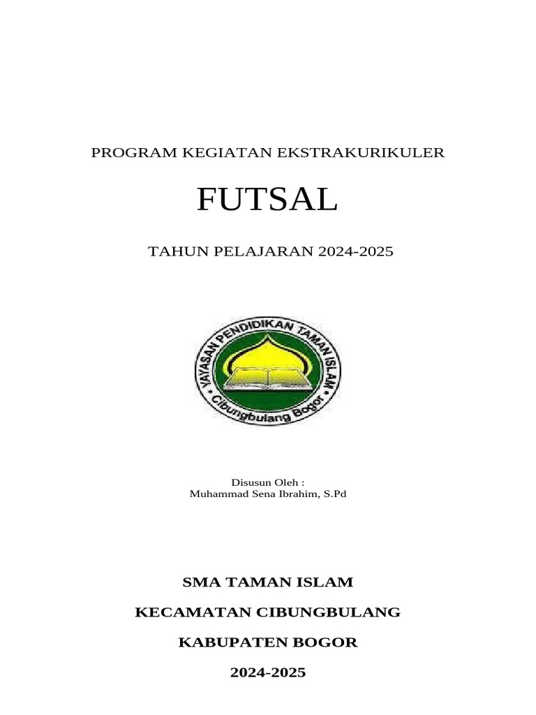 Program Ekstrakurikuler Futsal 2024-2025 | PDF