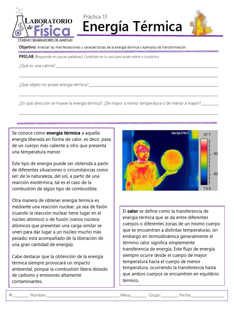 F-13 Energía Térmica | PDF | Calor | Temperatura