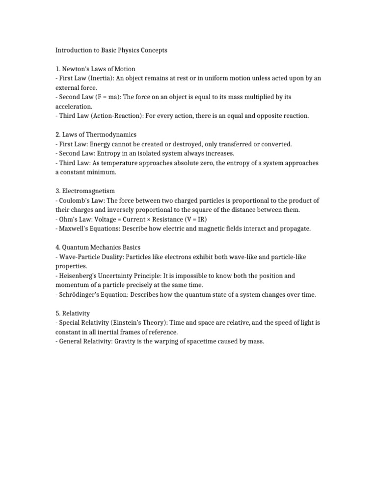 Physics Basics | PDF