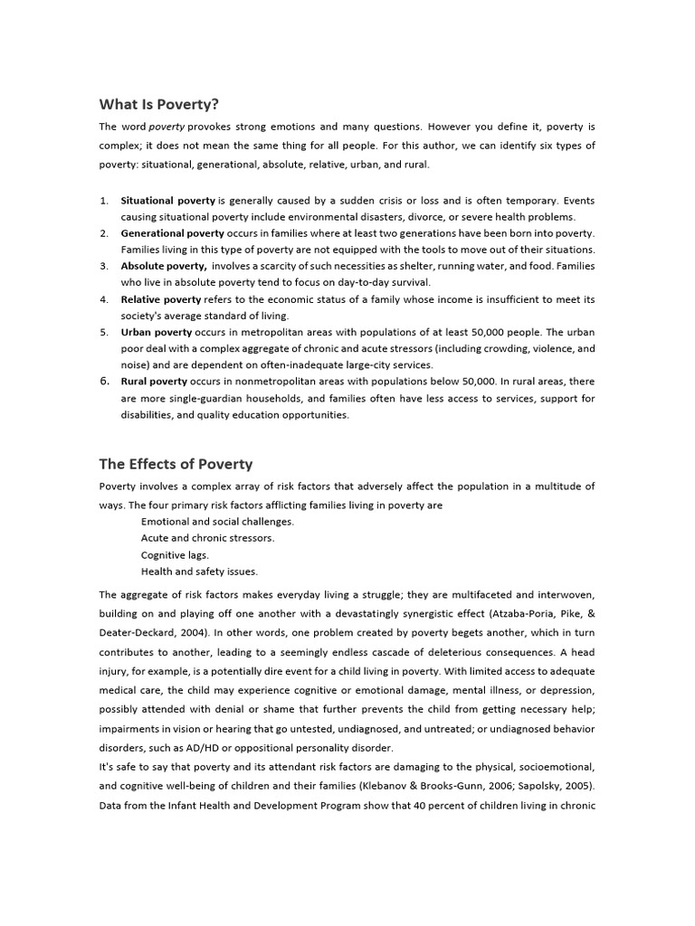 Understanding+Poverty | PDF | Poverty | Poverty & Homelessness