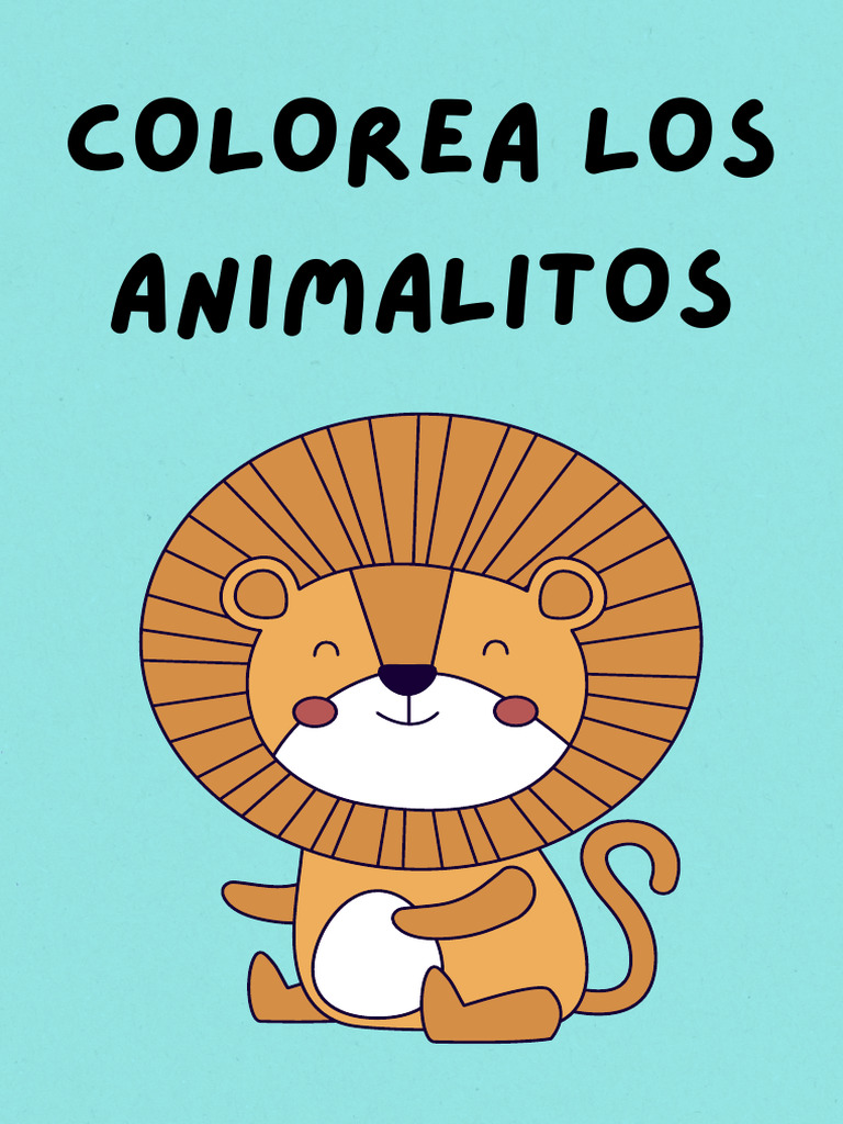 Libro para Colorear, para Niños, de Animales | PDF