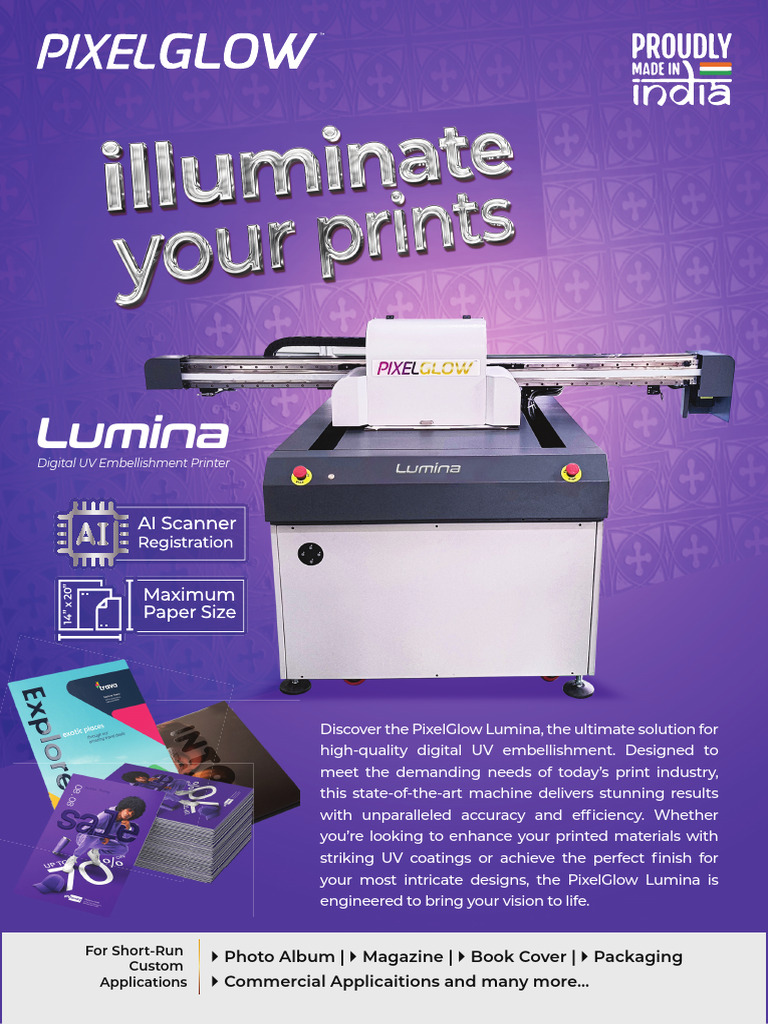 Pixelglow_Lumina_New-Product-Brocher_A4-1 | PDF | Paper | Printer (Computing)