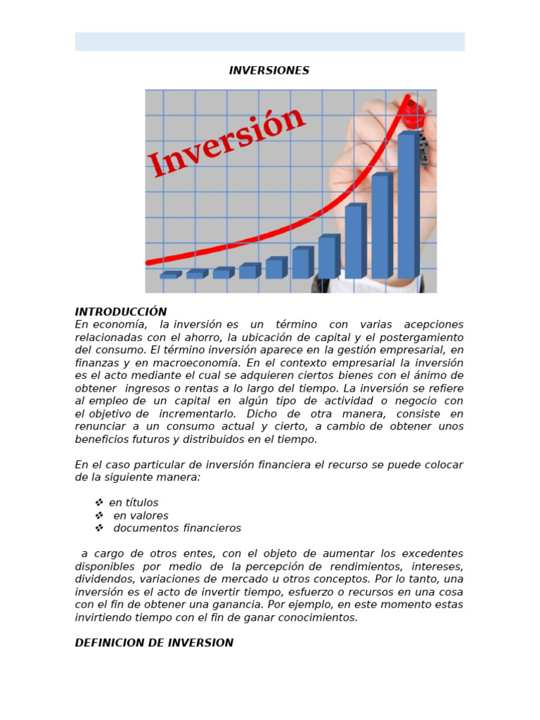 Guía Completa sobre Inversiones Financieras | PDF | Inversiones ...