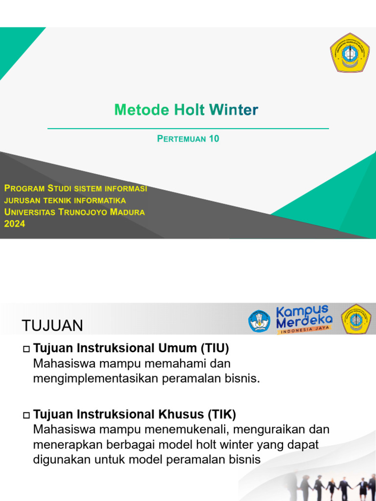 Pertemuan 10 - Holt Winter | PDF