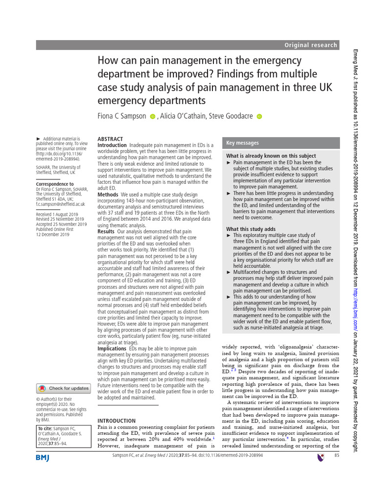 Contoh Case Study Pain Management | PDF | Pain Management | Analgesic