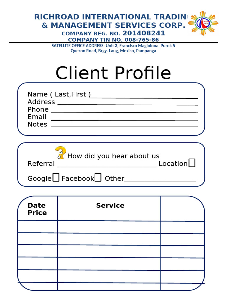 client form | PDF